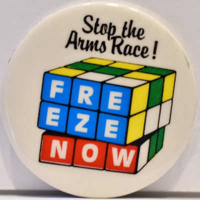1982 Stop Arms Race Freeze Now Rubik's Cube Nuclear Missile Anti-War ...