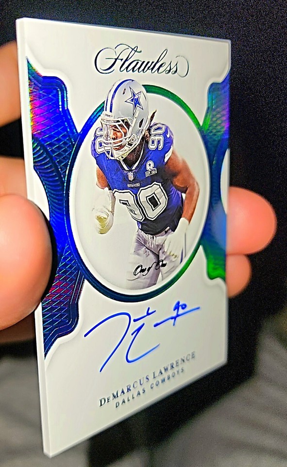 1/1 DeMarcus Lawrence 2020 Flawless PLATINUM On Card Auto True One Of ...