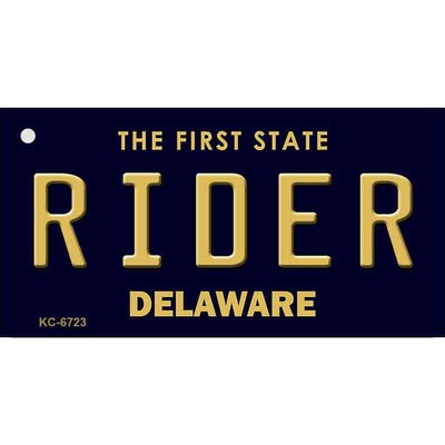 Rider Delaware State License Plate Tag Key Chain KC-6723 | eBay