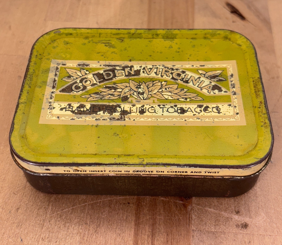 Vintage Golden Virginia Hand Rolling Tobacco Tin, 4.25"x3.25"x1" | eBay
