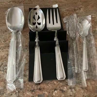 PROVIDENCE Pfaltzgraff Stainless 5 Piece Serving Set Unused Korea 18/8 ...