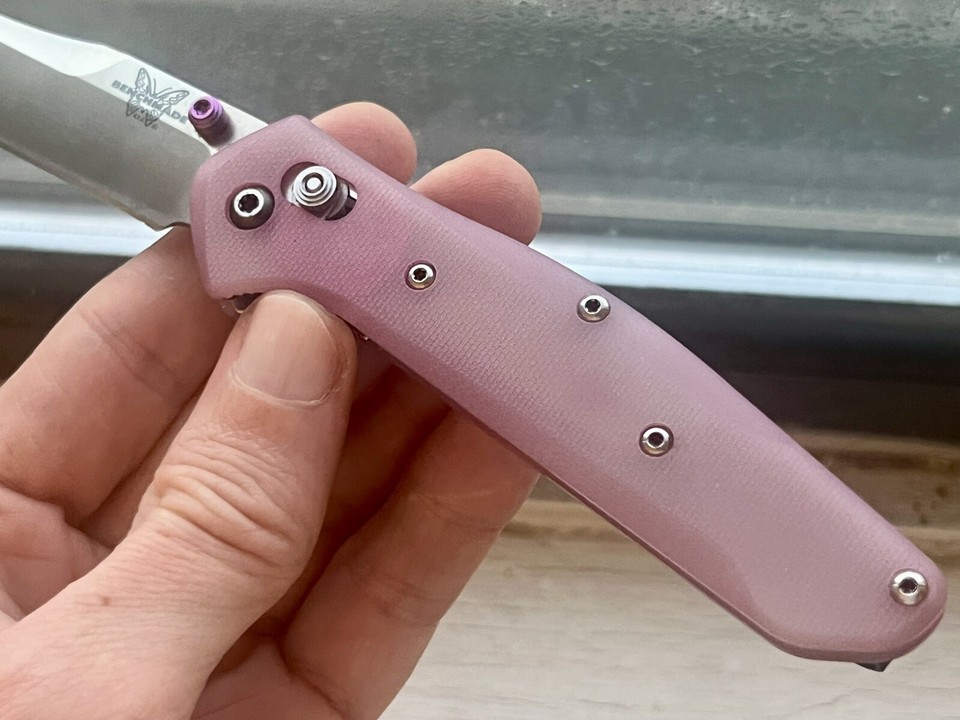 Benchmade Osborne 940 PINK Purple, TITANIUM Parts. LUXURY CLASS 🦋 1/1 ...