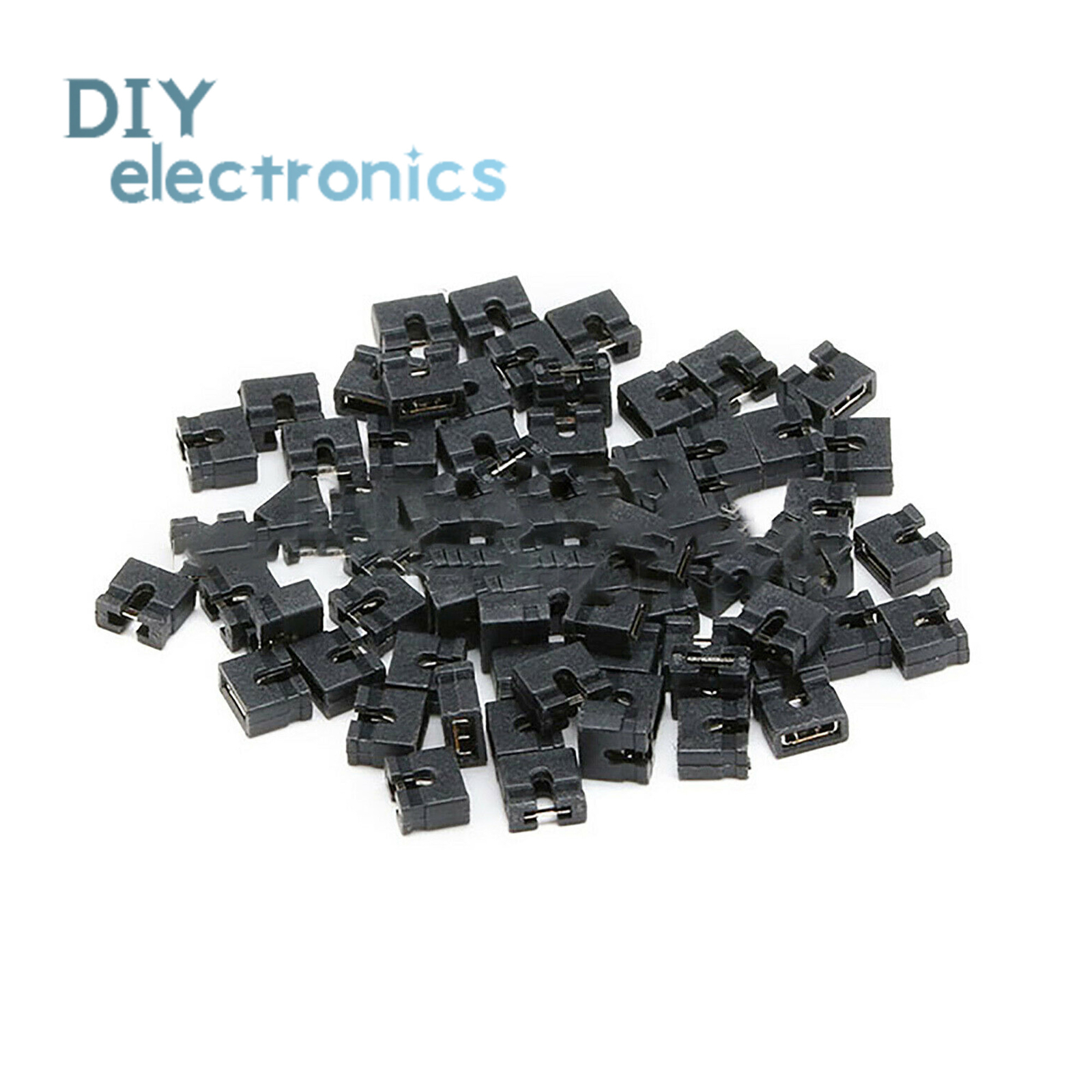 50-200pcs 2.0mm PCB Pin Headers Jumper Cap Short Shunt Links ...