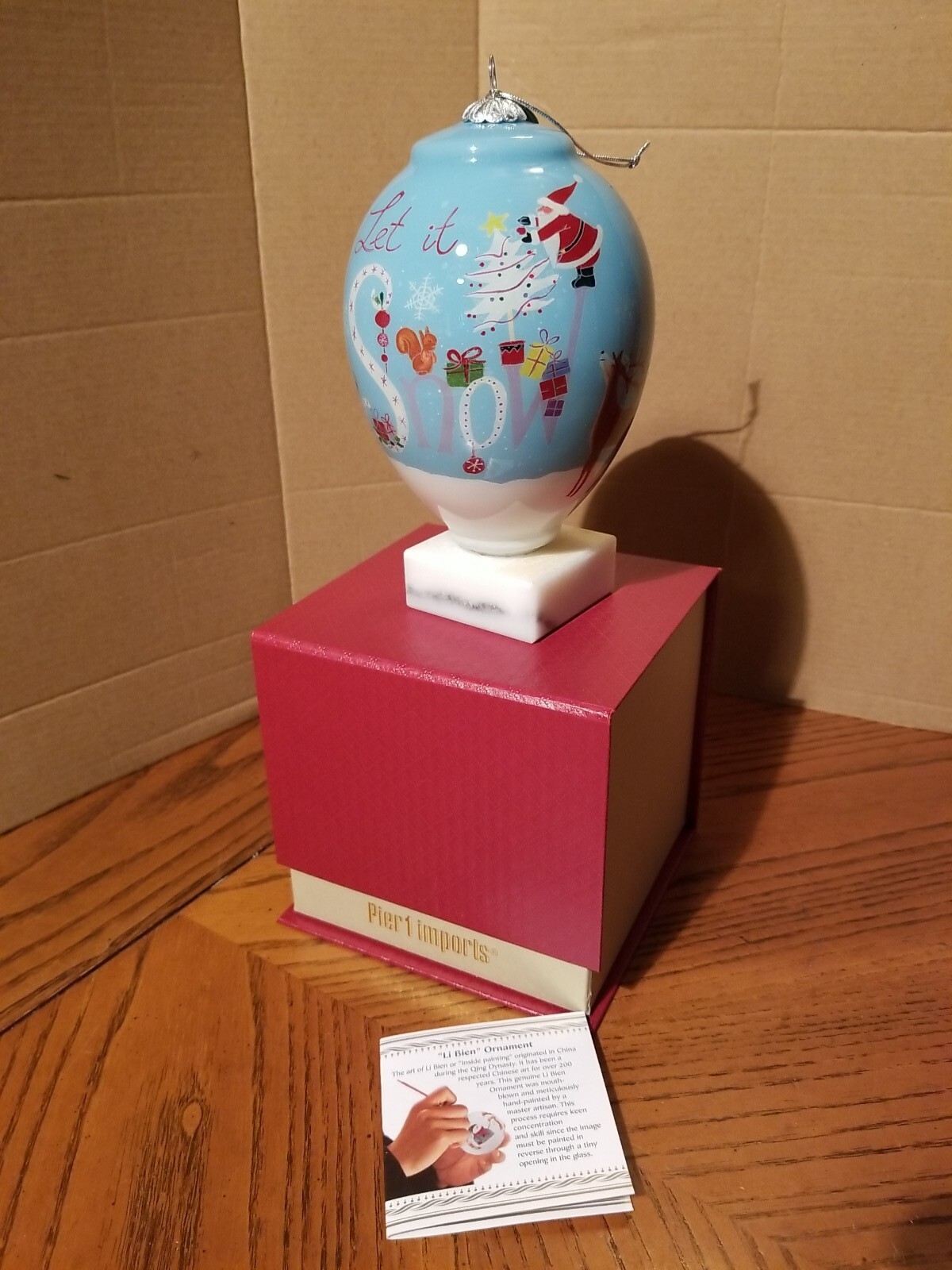 Li Bien Pier 1 Ornament Let It Snow Santa Decorating Tree Reindeer 2016 ...