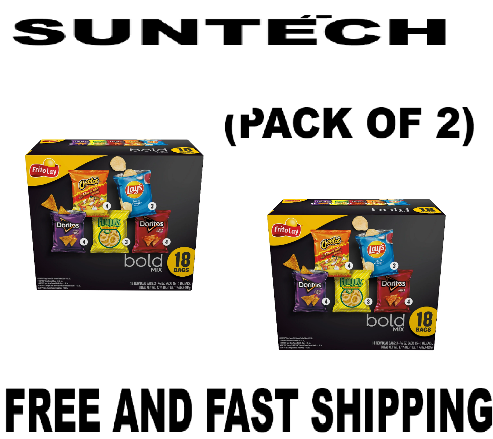 Frito Lay Bold Mix Chips Variety Pack, 18 Count 18 Count Multipack ...