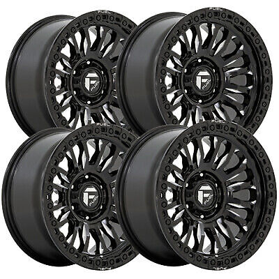 (Set of 4) Fuel FC857 Rincon 17x9 6x5.5" -12mm Black/Milled Wheels Rims ...