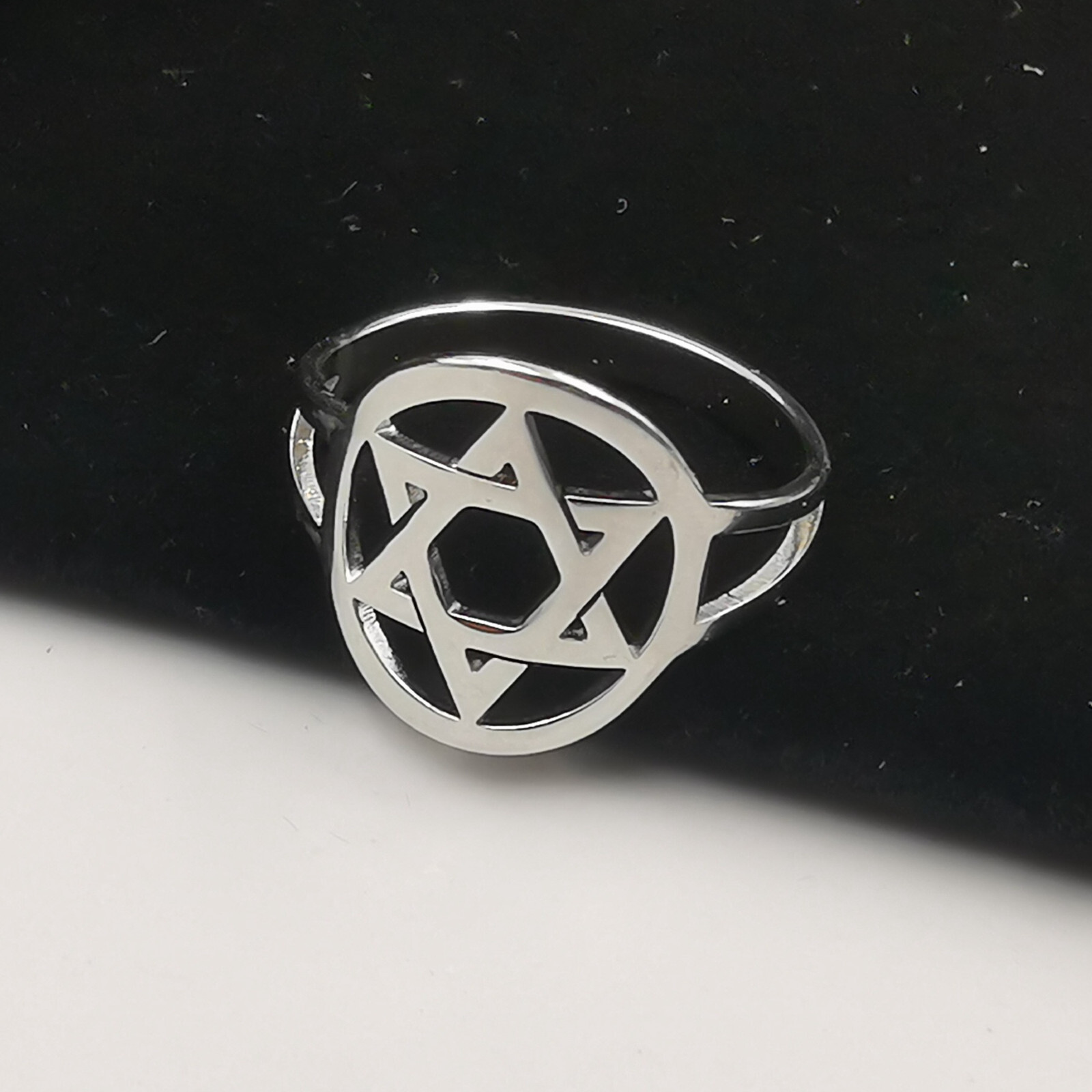Stainless Steel Jewish Star of David Rings For Men Boy Father Husband ...