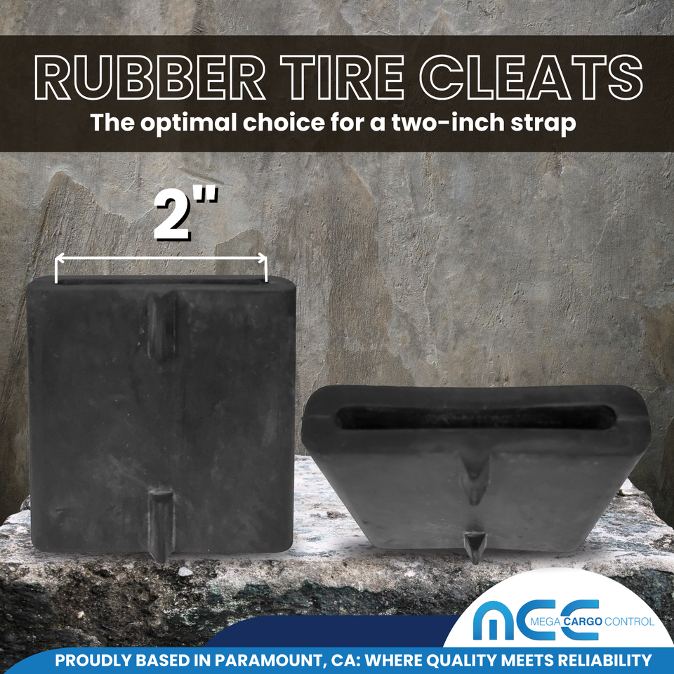 12 Pack Rubber Tire Cleat Tread Grab for Car Auto Hauler 2" Tie Down ...