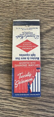 Twenty Salesmen Advertise With Diamond Matches Chicago Illinois ...