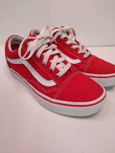Vans Old Skool Classics Red Skateboarding Shoes Mens … - Gem