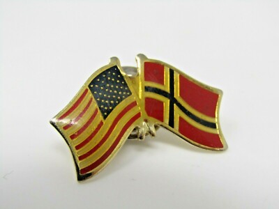 American Flag Norway Flag Pin Vintage | eBay