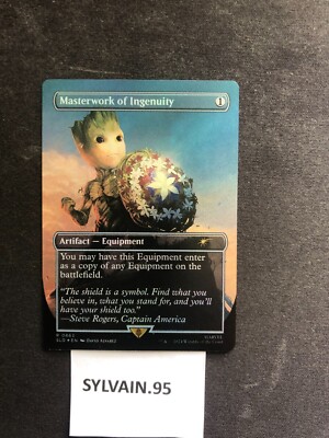 Mtg carte Secret Lair Marvel Captain America Groot Masterwork of ...