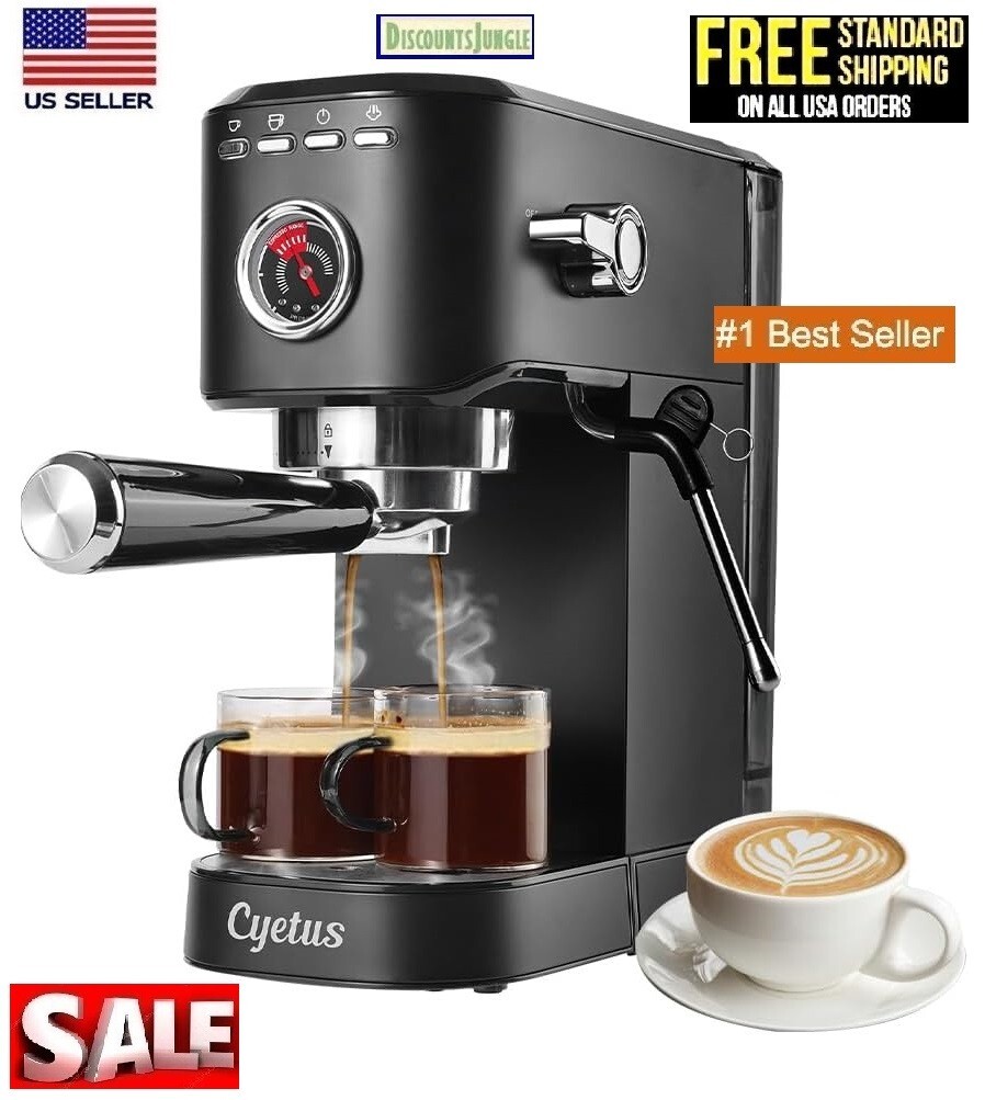 Gecme022-u Manual Gevi Espresso Machine & Coffee Maker - 20Bar Semi ...
