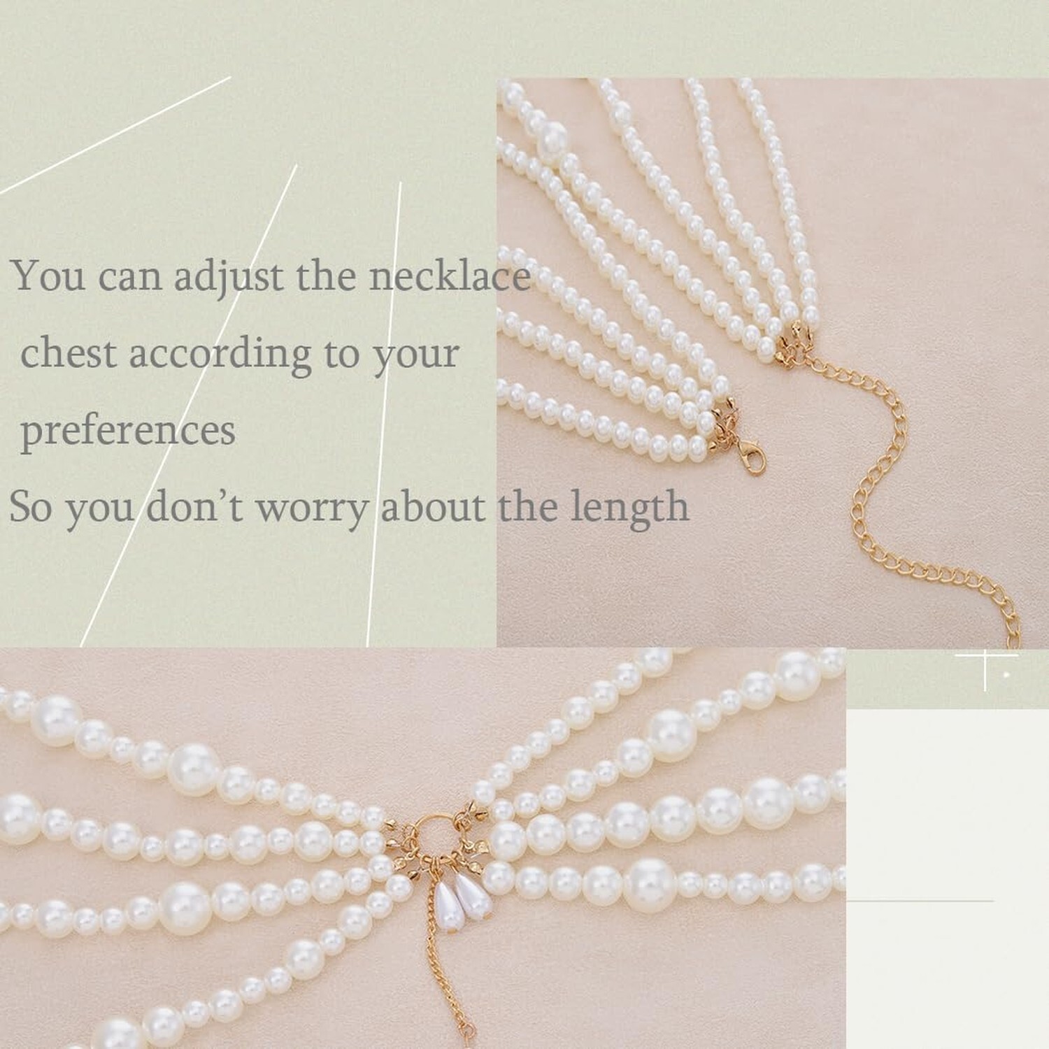 Pearl Waist Chain Pearl Body Jewelry Belly Body Chain Dress Pearl Belt ...