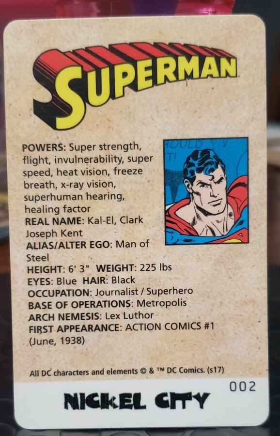 🔥Dc Comic Arcade Card Superman Rare Coin Pusher Non Elaut | eBay