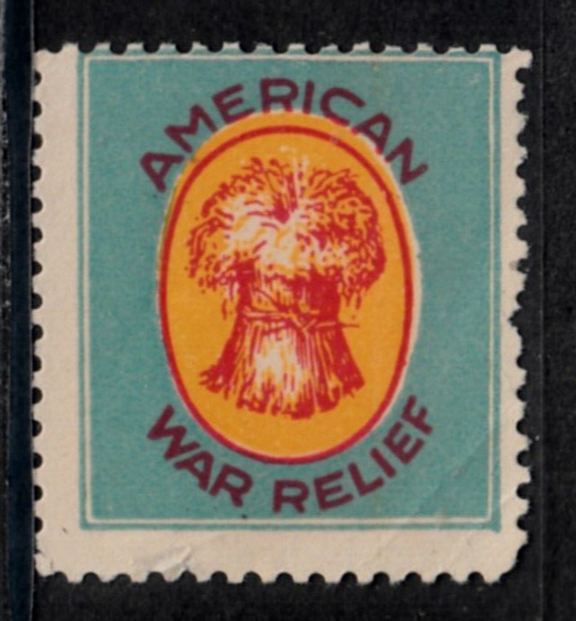 US AMERICAN WAR RELIEF POSTER STAMP 1940-1945 MINT OG LH crease H1872 ...