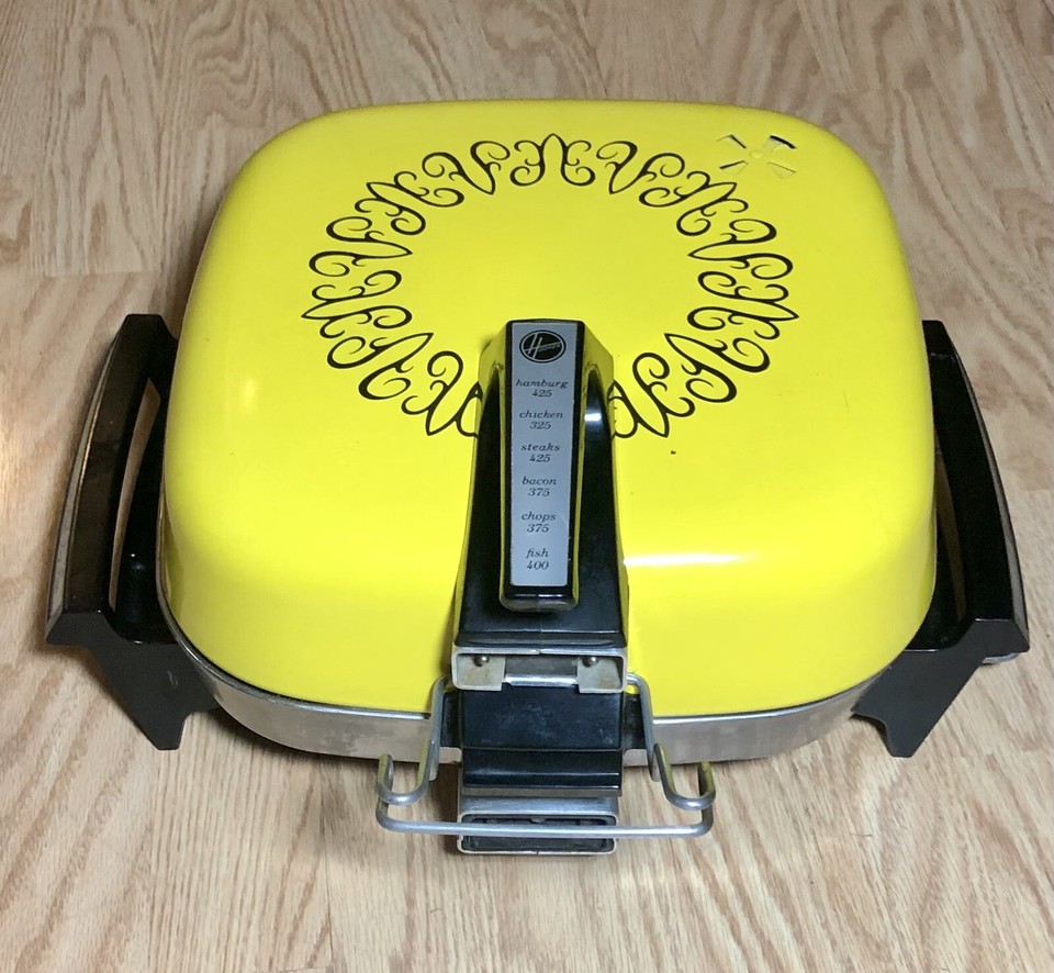 Vintage Yellow Hoover Electric Fry Pan B3009 Excellent Condition Broil ...
