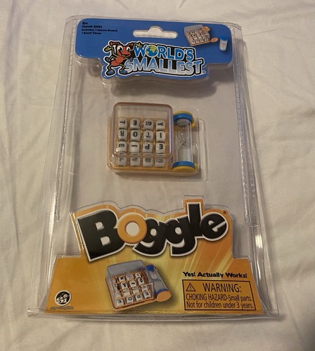 World's Smallest BOGGLE Word Letter Game Travel/Pocket Toy Miniature | eBay