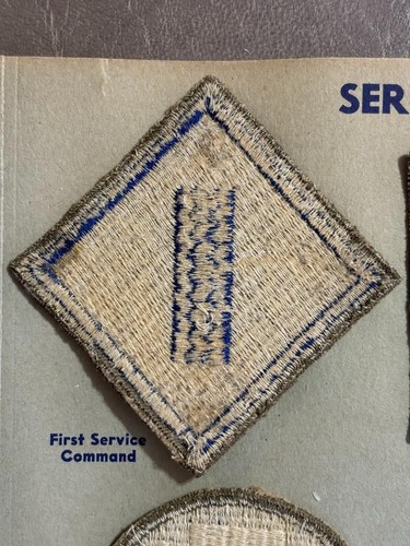 G W Larence Collection US Army 1st Service Command OD Border Patch Inv 19-1 | eBay