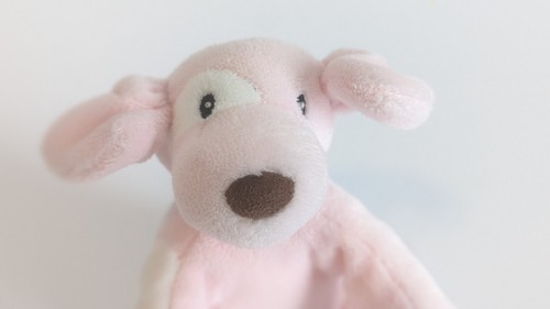 Baby Gund Spunky Puppy Dog Mini 4" Pink White Stuffed Animal Plush Toy ...