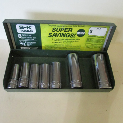 S-K Tools 7 Piece Deep Socket Set Plus Metal Box - Set Number 1808 | eBay