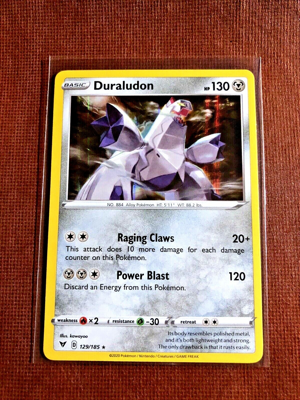 DURALUDON Pokémon TCG SWSH Vivid Voltage 129/185 RARE Holo Card MINT | eBay