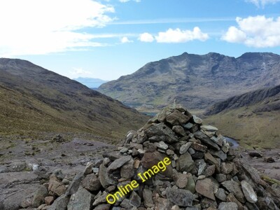 Photo 6x4 Cairn on the path across Druim Hain Sgu00f9rr Hain Two cairns ...