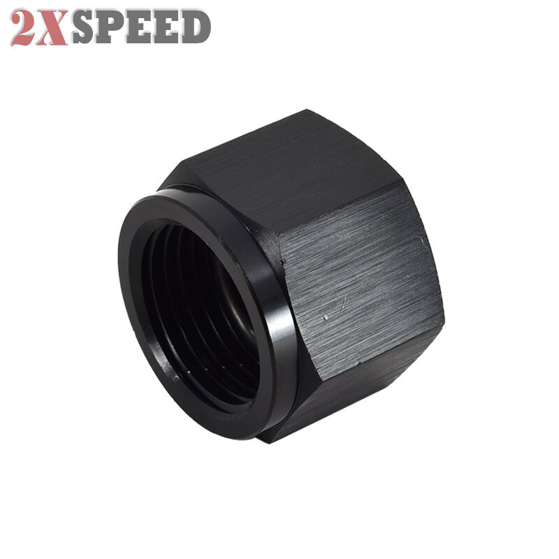 -8AN Fitting Female Cap block off nut Black | eBay