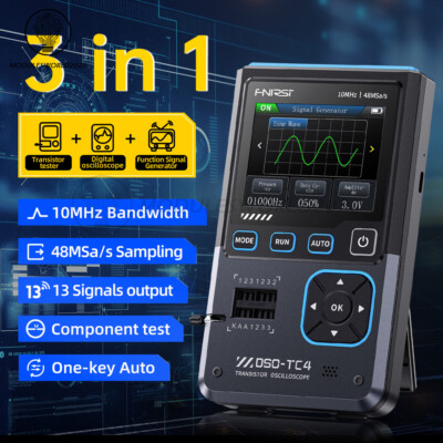 FNIRSI DSO-TC4 3-in-1 Digital Oscilloscope Transistor Tester Signal ...