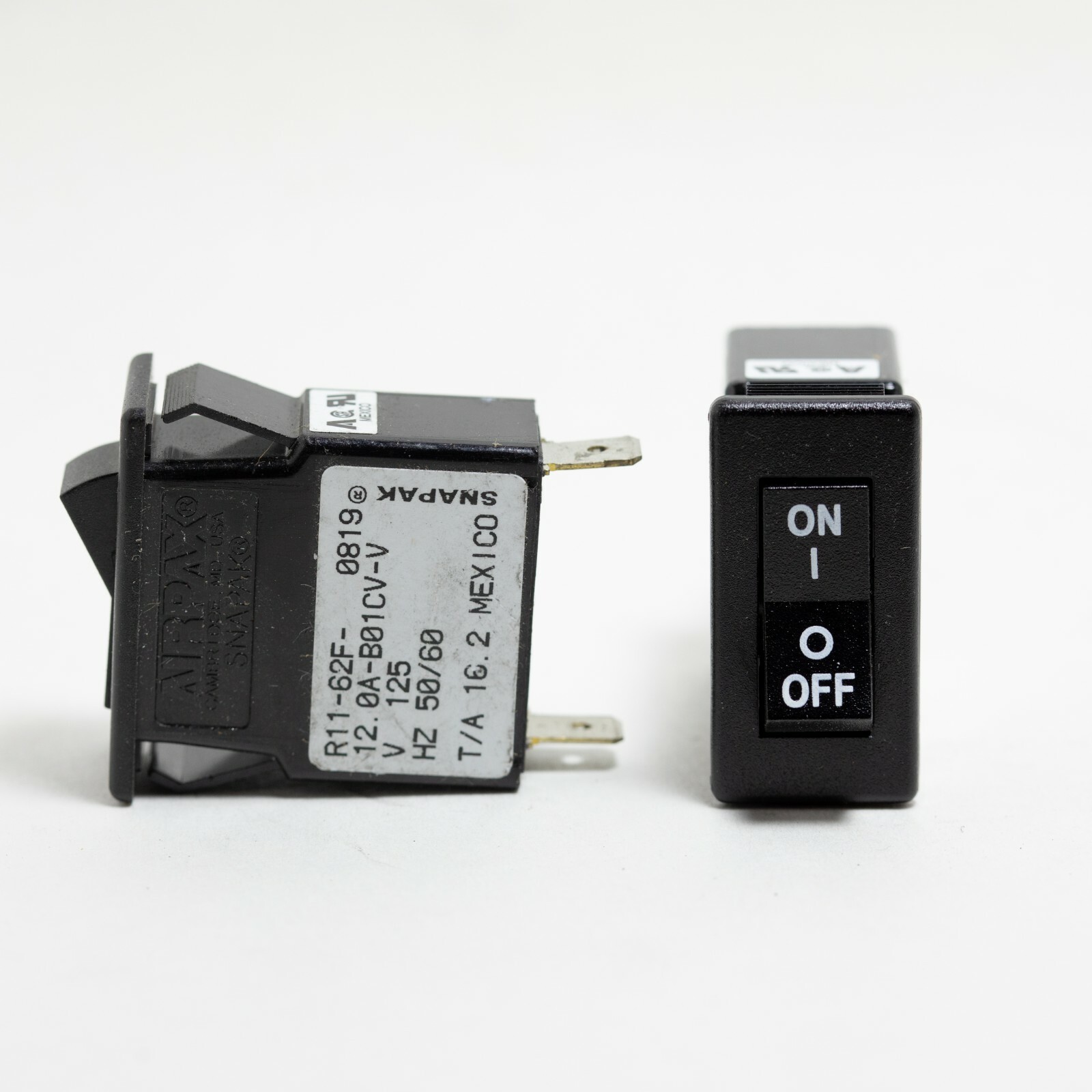 2x Black Airpax Circuit Breaker Rocker Switch R11-62F-12.0A-B01CV-V | eBay