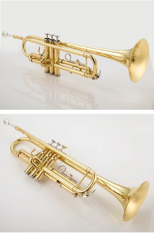 6335 Bb Trumpet B Flat Brass Silver Plated Trumpet Musical Instruments ...
