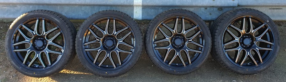 8.5"x20" JBW ROGUE BLACK/MILLED ALLOY WHEELS+TYRES TO SUIT VW T5 T6 *EX ...