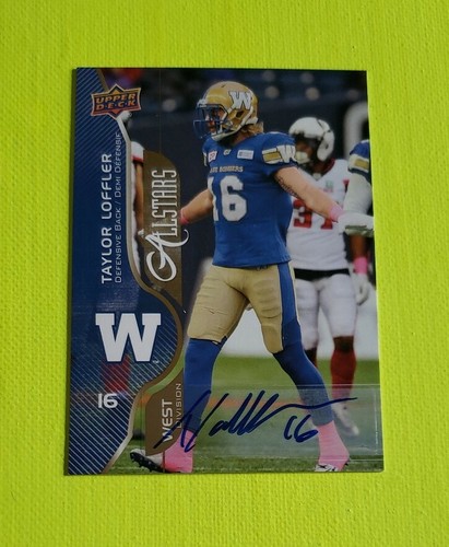 2017 Upper Deck Cfl Signatures #157 Taylor Loffler As Ssp | eBay