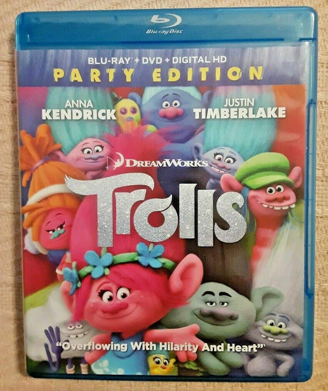 TROLLS PARTY EDITION BLU-RAY DVD Movie + Special Features 2 Disk Set LN ...