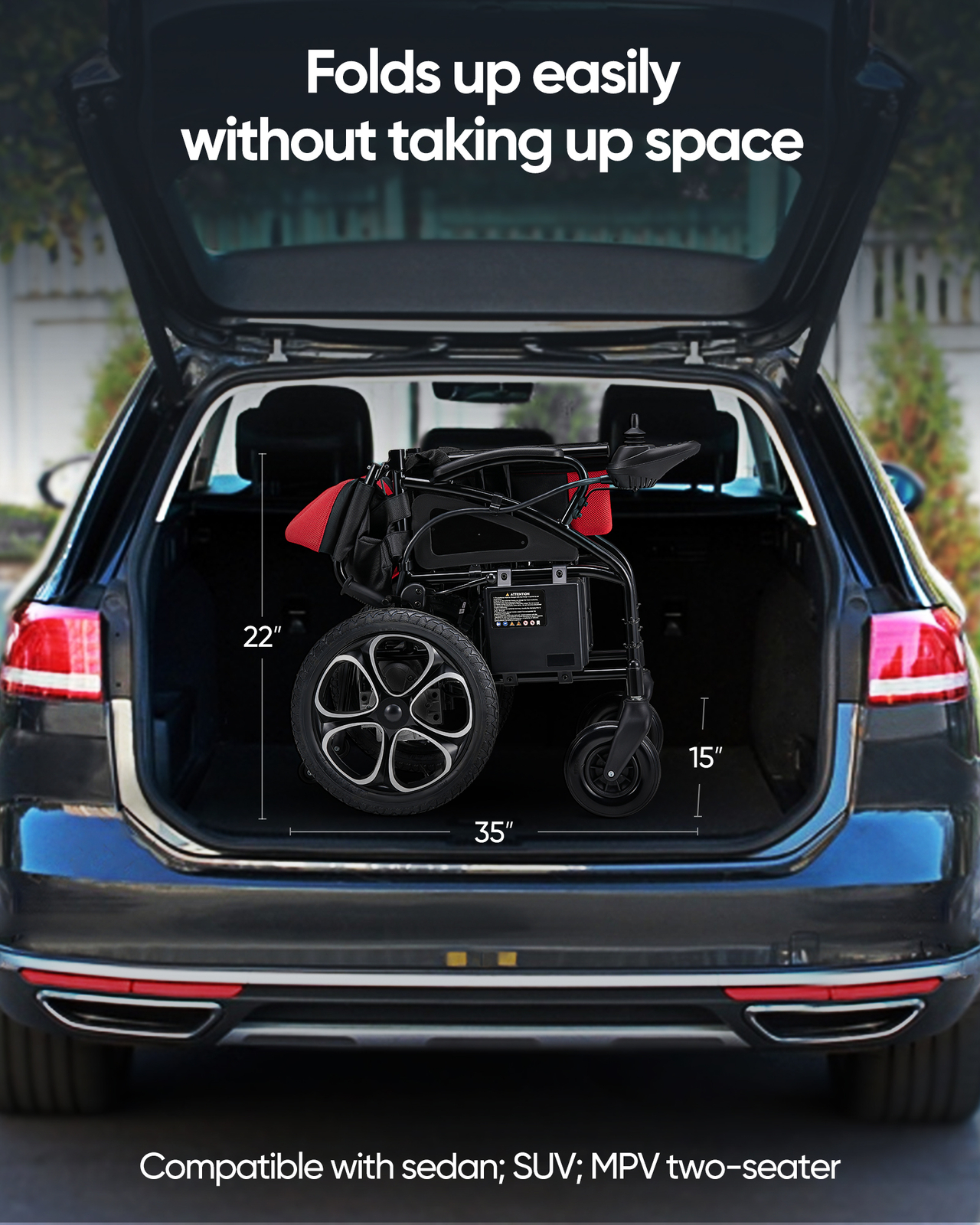 WeFree 38LB Ultra Lightweight Foldable Electric Wheelchair Intelligent ...