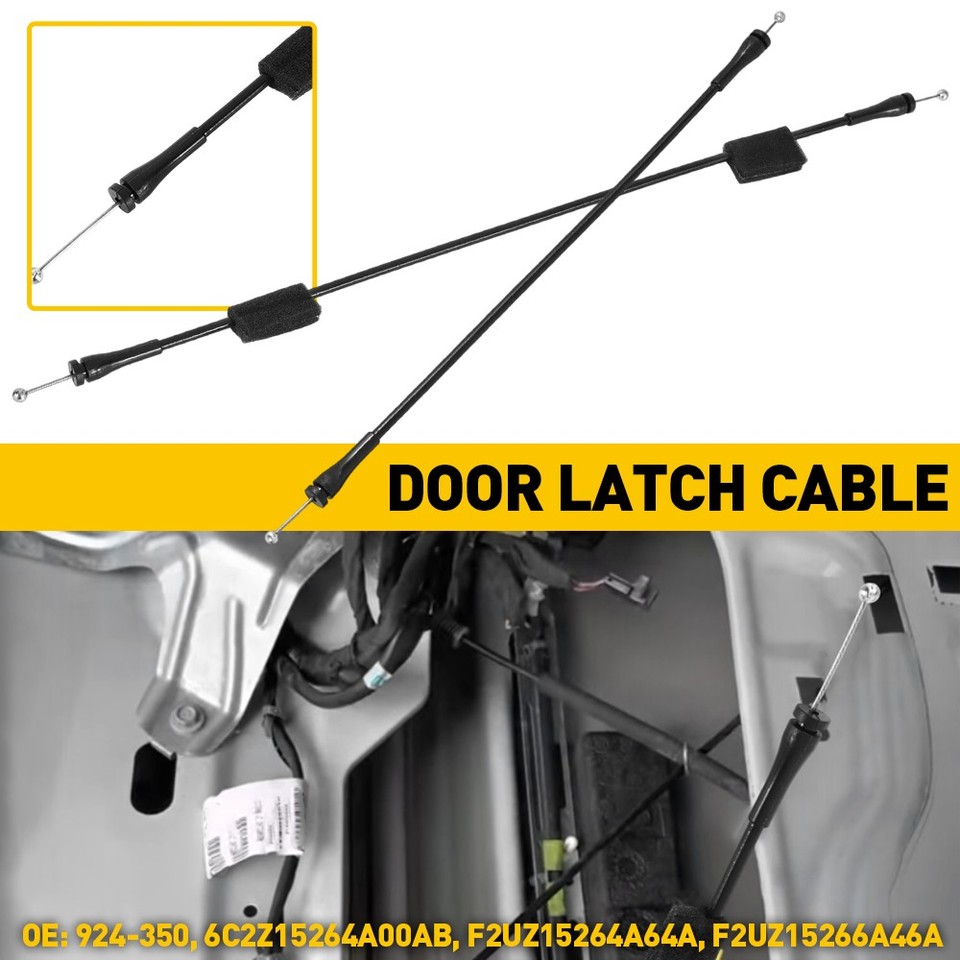 Rear Right Side Cargo Door Latch Cable&Rod For 1992-14 Ford E150 E250 ...