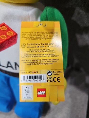 NEW Lego I Heart Legoland Bot W/Tags Soft Minifigure Toy 335560 ...