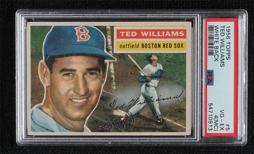 1956 Topps Ted Williams (White Back) #5 PSA 4 HOF | eBay