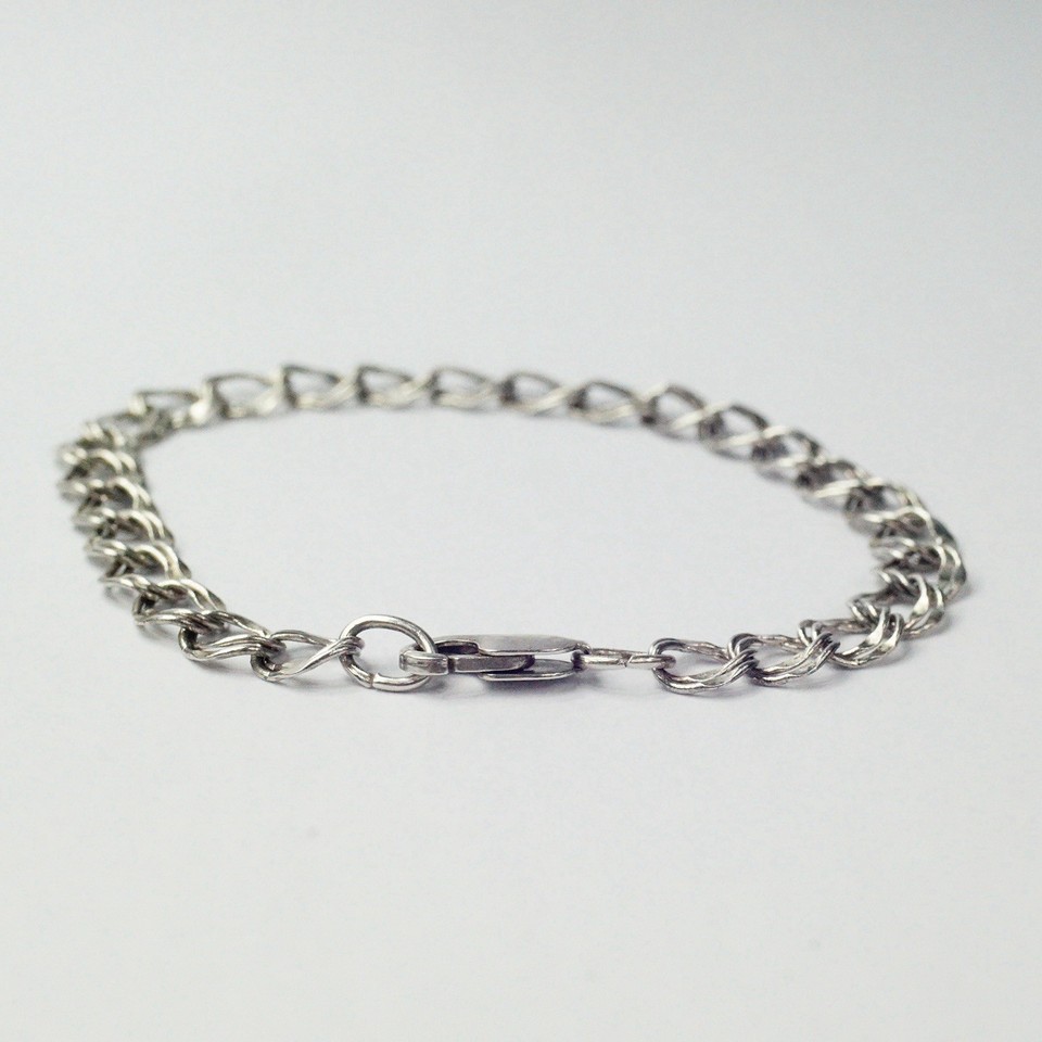 Prochain Sterling Silver Parallelo Double Link Chain Bracelet 7.5” 7 ...