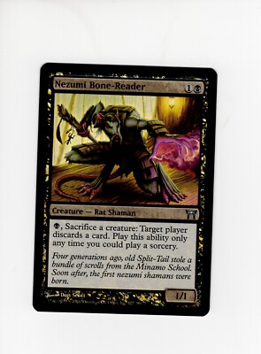 Nezumi Bone-Reader Kamigawa FOIL NM- corner cut indent very light clouding MTG | eBay
