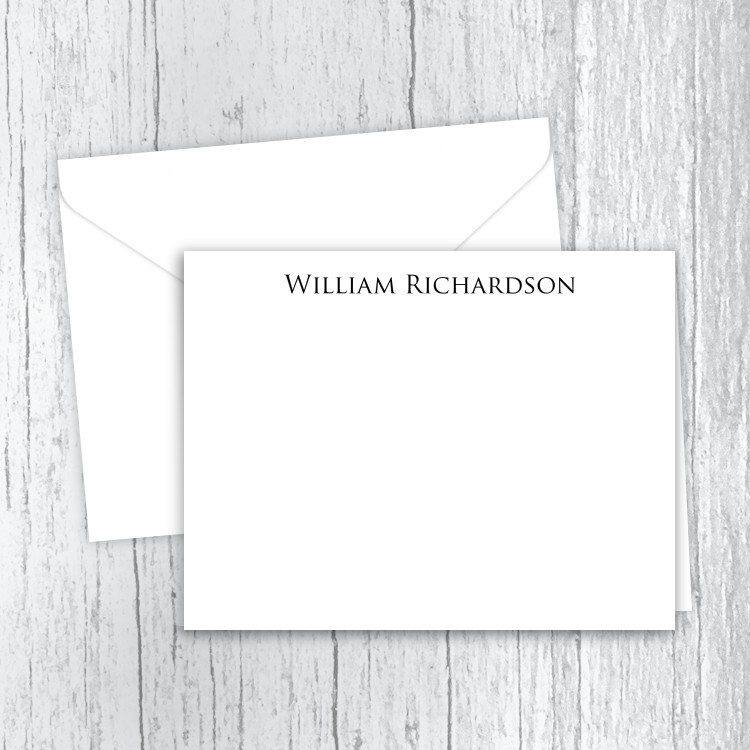 Personalized Note Cards, Your Font Choice, Set of 10, Envelopes ...