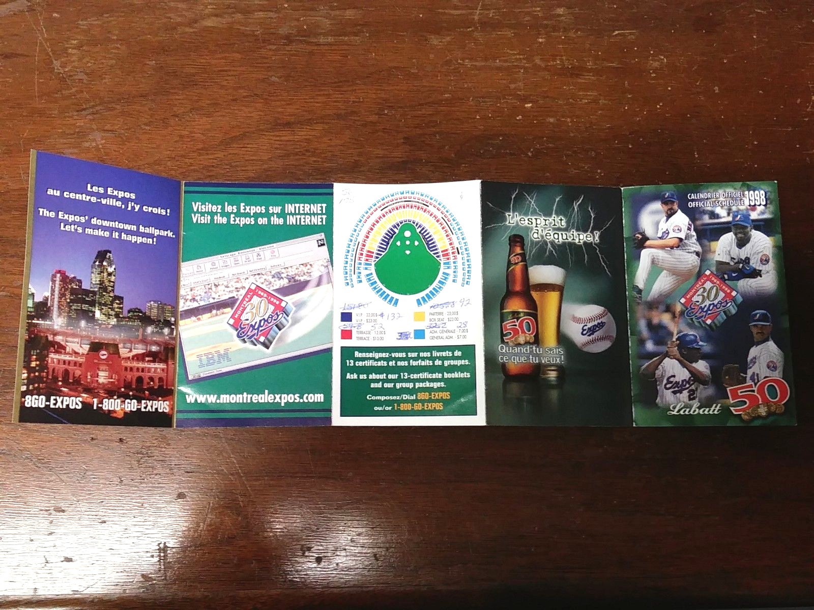 Montreal Expos 1998 Souvenir Program Album 30th Anniversary & 2 Ticket ...