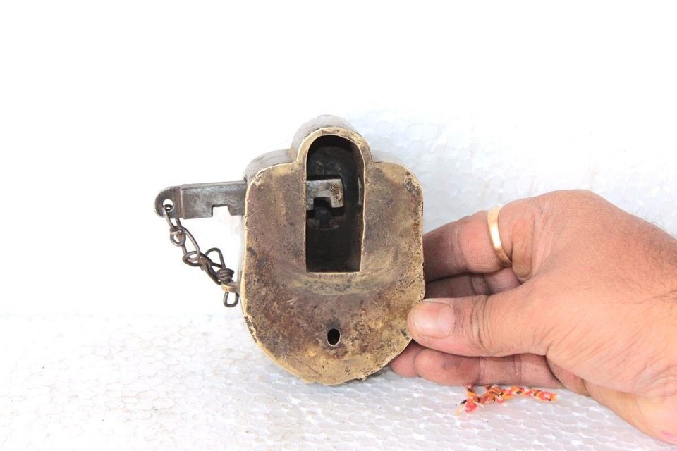 Iron Brass Lock and Key 1900s Old Vintage Antique Rare Collectible | eBay