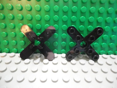 Lego 2 Black 4 blade rounded propeller 5 diameter rotor airplane NEW | eBay