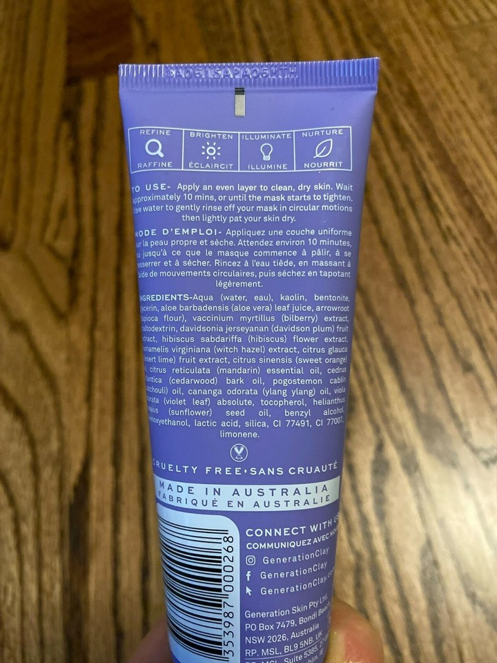 NEW Generation Clay | Ultra Violet Brightening Purple Clay Mask | eBay