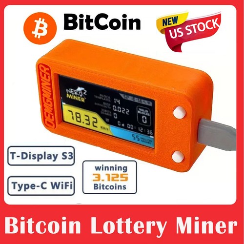 US stock NerdMiner V2 Pro 78KH/s T-Display S3 Bitcoin Solo Lottery ...