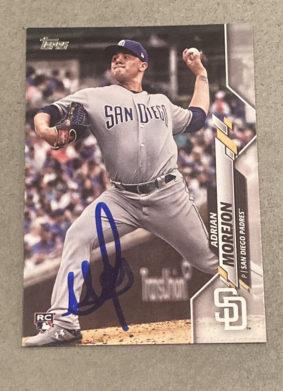 Adrian Morejon Autographed 2020 Topps Rookie Card San Diego Padres RC ...