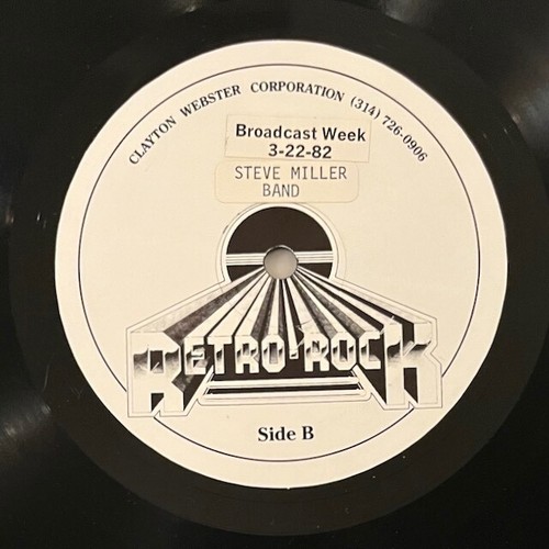 The Steve Miller Band Retro Rock 1982 US Radio Show LP + Cue Sheet | eBay