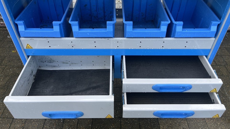 VAN RACKING SHELVING DRAWERS DRAWS LIN BINS BRISTOR BOTT SORTIMO TEVO ...