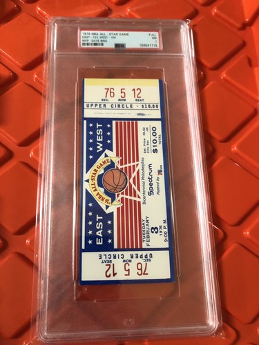 1976 NBA ALL-STAR GAME FULL TICKET PSA 7 NM, POP 9, KAREEM, BING, NONE ...